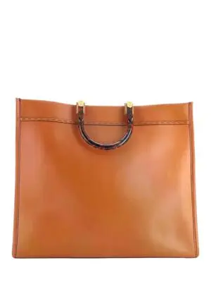 Fendi Sunshine Shopper Large Tote Bag - Brown