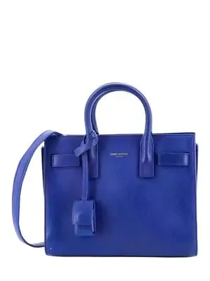 Saint Laurent Saint Laurent Sac De Jour Leather Nano Tote Bag Blue