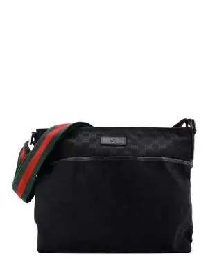 Gucci Gg Canvas Medium Messenger Bag - Black