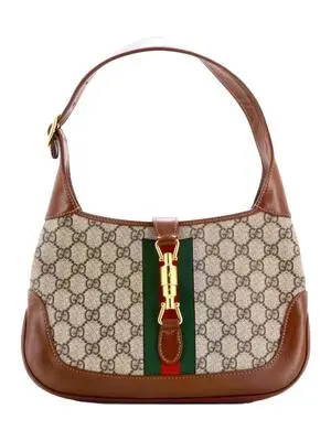 Gucci Jackie 1961 Gg Coated Canvas Small Hobo Bag - Brown
