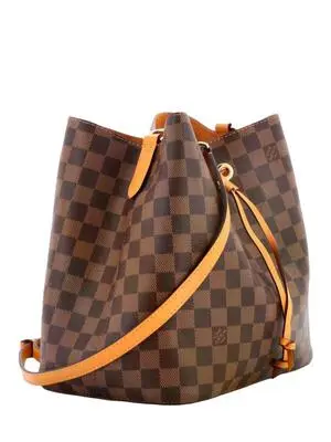 LOUIS VUITTON Neonoe Handbag Damier Leather Mm Bucket Bag - Brown