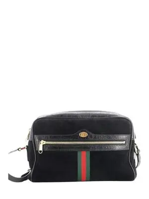 Gucci Ophidia Shoulder Bag Suede Small Crossbody Bag - Black