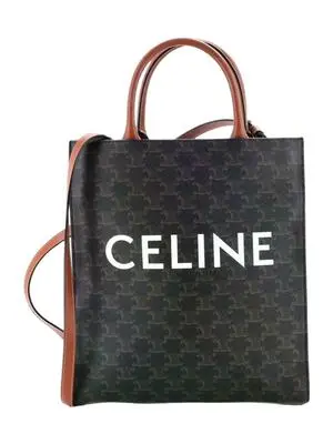 CELINE Celine Vertical Cabas Triomphe Coated Canvas Tote Bag