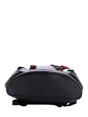 Gucci Gg Coated Canvas Double Pocket Buckle Backpack - Black
