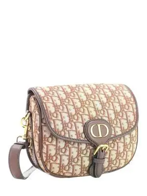 DIOR Christian Dior Bobby Flap Bag Oblique Canvas Medium Crossbody Bag