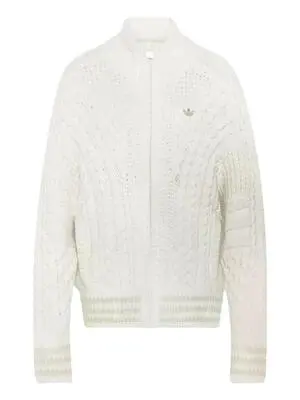 Adidas Firebird Cable-knit Cardigan - White