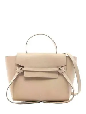 Celine Celine Micro Calfskin Belt Satchel Neutrals