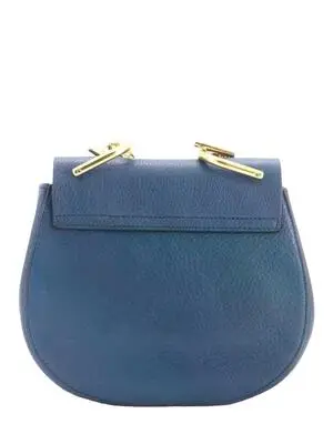 Chloé Chloé Drew Leather Mini Crossbody Bag Blue