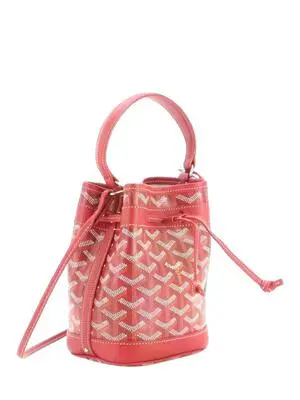 Goyard Petit Flot Coated Canvas Mini Bucket Bag - Red
