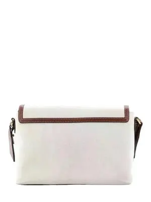 Burberry Note Canvas With Leather Medium Crossbody Bag - Neutrals