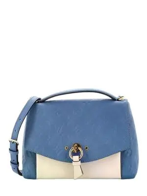 LOUIS VUITTON Louis Vuitton Blanche Handbag Monogram Empreinte Leather BB Shoulder Bag Blue