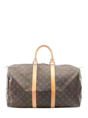 LOUIS VUITTON Monogram Keepall 45 Travel Bag - Brown