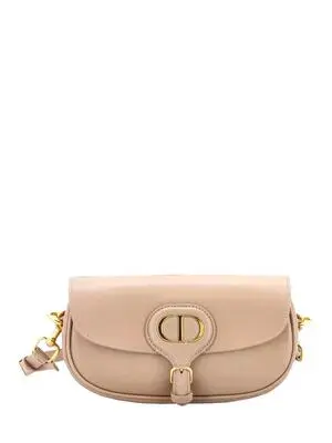 Dior Bobby Flap Bag Leather East West Crossbody Bag - Neutrals