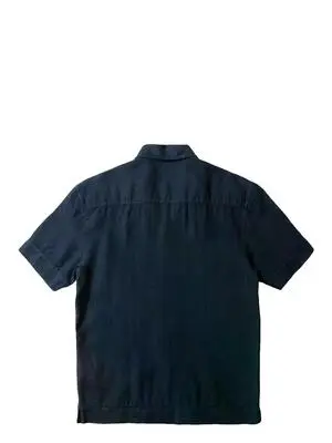 EDMMOND STUDIOS Short-sleeve Linen Shirt - Blue