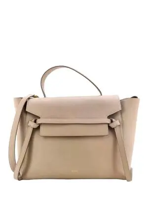 Celine Belt Bag Textured Leather Mini Shoulder Bag - Neutrals