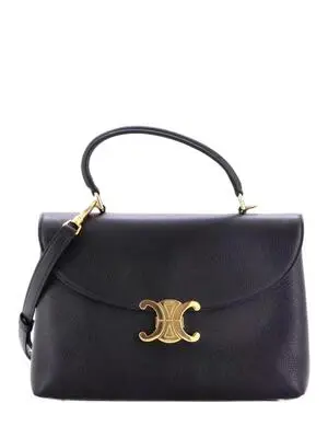 Celine Celine Nino Top Handle Bag Nubuck Medium Satchel Black