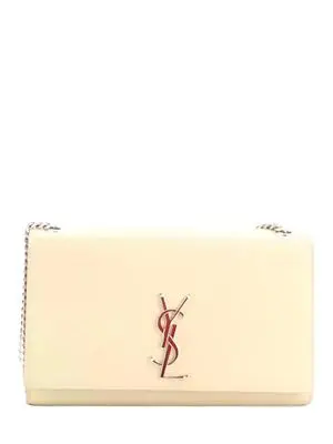 Saint Laurent Monogram Grainy Leather Medium Crossbody Bag - Neutrals