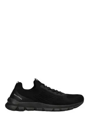 Marc O'polo Knit Panelled Lace-up Sneakers - Black