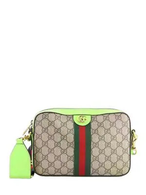 Gucci Ophidia Zip Wristlet Shoulder Bag Gg Coated Canvas Small Crossbody Bag - Brown