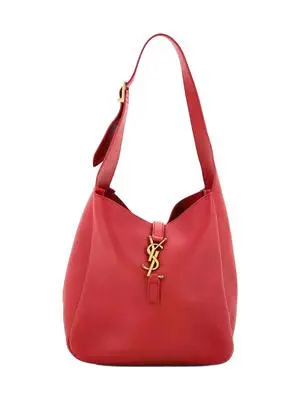 Saint Laurent Saint Laurent Le 5 A 7 Supple Leather Small Hobo Bag Red