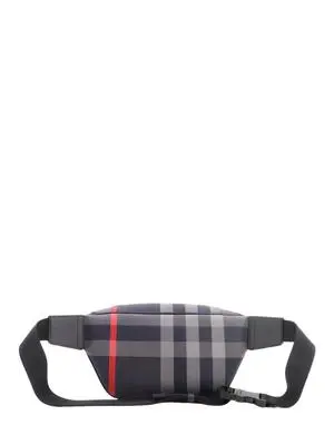 Burberry Sonny House Check Canvas Belt Bag - Black