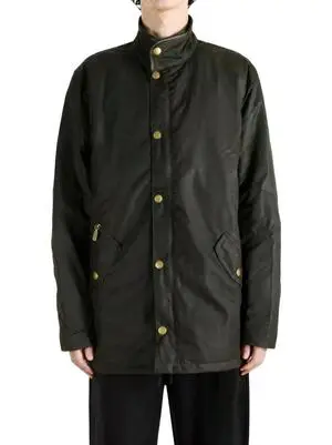 Barbour Waxed Cotton Funnel Neck Jacket - Green