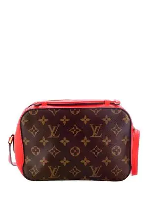 LOUIS VUITTON Louis Vuitton Monogram Canvas Leather Crossbody Bag Red
