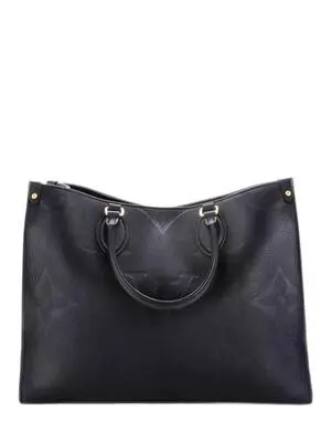 LOUIS VUITTON Louis Vuitton OnTheGo Monogram Empreinte Giant MM Tote Bag Black