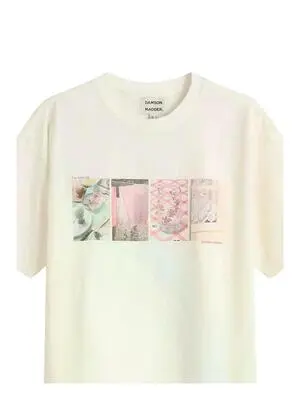 DAMSON MADDER Graphic Print Crewneck T-shirt - Neutrals