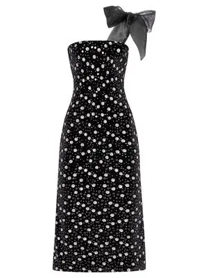 ZETAYE Zetaye Lydia Sequin One-Shoulder Bow Dress