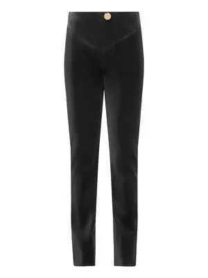 ZETAYE Kadence Faux Leather Straight Leg Pants - Black