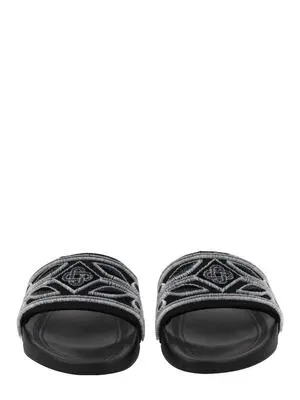 CASABLANCA CASABLANCA Embroidered Slide Sandals