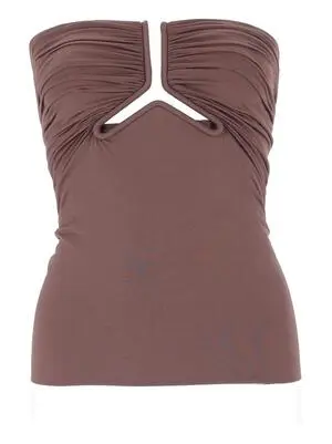 RICK OWENS RICK OWENS Sculpting Bustier Top In Stretch Nylon