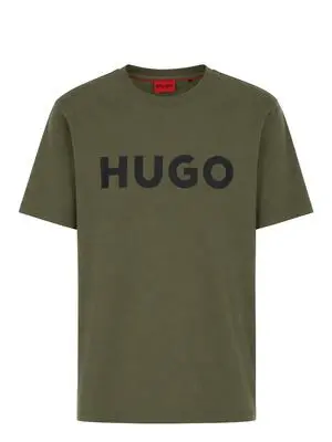 Hugo Basic Tee With Vibrant Design - Green