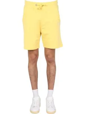 Alpha Industries Embroidered Logo Bermuda Shorts - Yellow