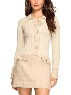 Ramy Brook Tweed Mini Dress - Bone