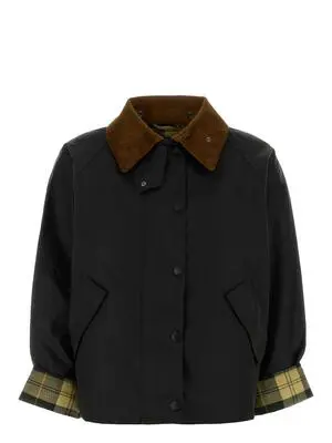 Barbour Cotton Transport Jacket With Corduroy Collar - Blue