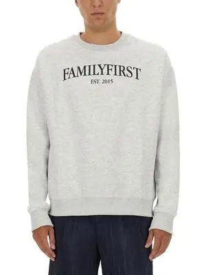 FAMILY FIRST FAMILY FIRST Logo Crewneck Sweatshirt Grey