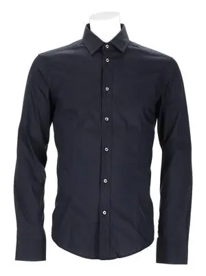 Brian Dales Cotton Blend Button-up Shirt - Blue