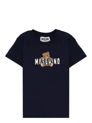 Moschino Teddy Bear Print Cotton T-shirt - Blue