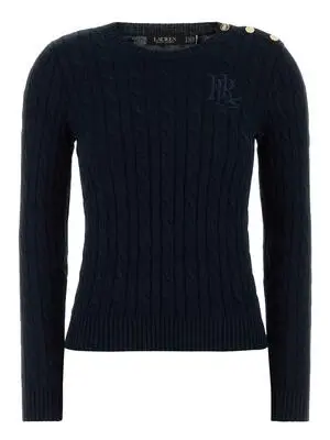Polo Ralph Lauren Navy Cable Knit Sweater - Blue