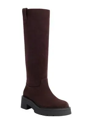 STUART WEITZMAN Suede Knee High Boots - Hickory