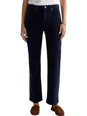 Ag Brinley Mid Rise Straight Corduroy Jeans - Deep Trenches