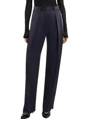 Victoria Beckham Cecilia Silk Trousers - Midnight