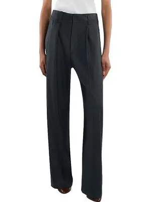 Victoria Beckham Ethel Wool Trousers - Marsh Green