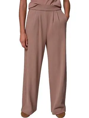 DONNA KARAN WEEKEND Donna Karan Weekend High Rise Wide Leg Cotton Pants
