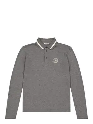 DOLCE & GABBANA Dolce & Gabbana Long-Sleeve Polo Shirt With Crest Embroidery