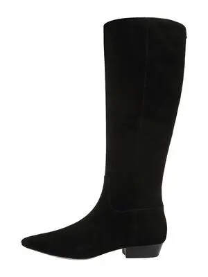 Vince Margaret Leather Knee High Boots - Black