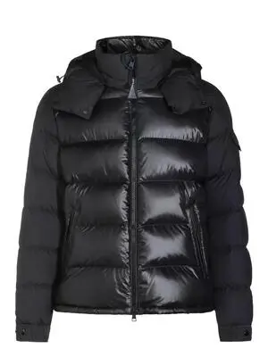Moncler Maya Quilted Hooded Coat - Black