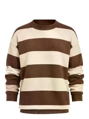 SEROYA Bryn Horizontal Stripe Sweater - Brown